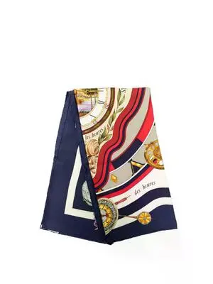 Hermès 2000-2026 Parmi Les Fleurs Je Compte Les Heures Silk Scarf 90 Scarves - Multicolour