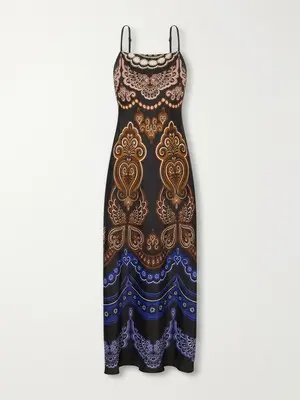 Farm Rio Nicole Paisley Jersey Maxi Dress