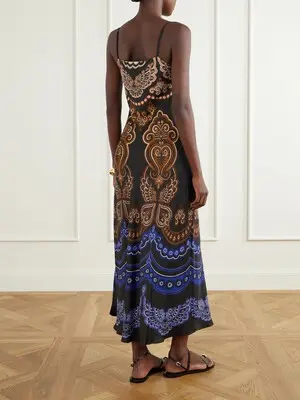 Farm Rio Nicole Paisley Jersey Maxi Dress