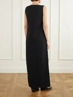 JIL SANDER Cropped Wool-blend Blouse With Train