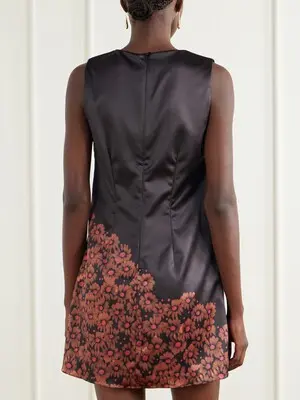 CALA DE LA CRUZ Phoebe' Floral Satin Mini Dress