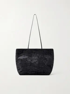 VALESQUE Spaghetti Crushed-velvet Shoulder Bag