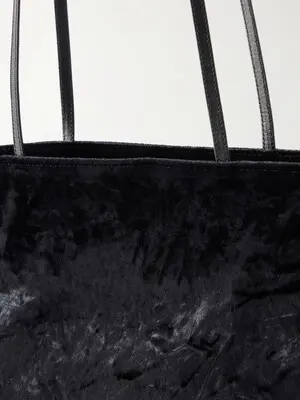 VALESQUE Spaghetti Crushed-velvet Shoulder Bag