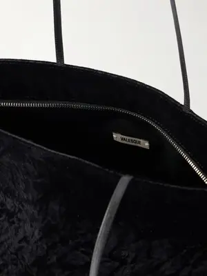 VALESQUE Spaghetti Crushed-velvet Shoulder Bag