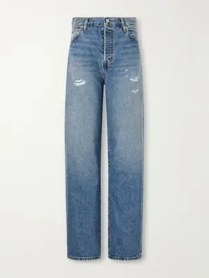 Eterne Saint Boyfriend Distressed Straight-leg Jeans