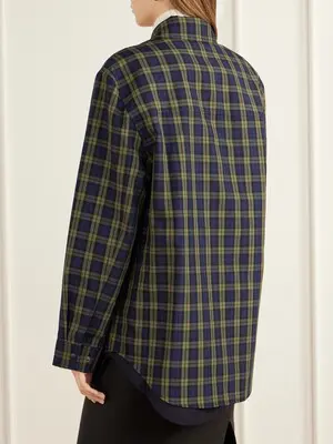 Tibi Checked Shirt Jacket