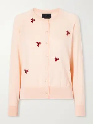 Simone Rocha Embellished Wool And Silk-blend Cardigan