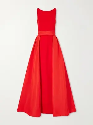 Carolina Herrera Silk-faille Gown With Overskirt