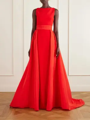 Carolina Herrera Silk-faille Gown With Overskirt