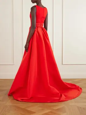 Carolina Herrera Silk-faille Gown With Overskirt