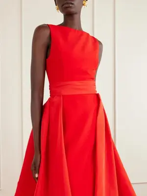 Carolina Herrera Silk-faille Gown With Overskirt