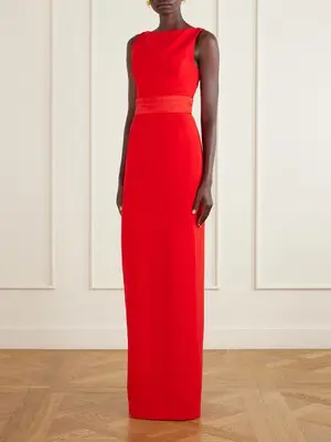 Carolina Herrera Silk-faille Gown With Overskirt