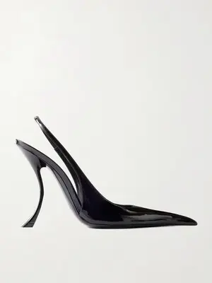 Saint Laurent Apolline Patent Leather Slingback Pumps