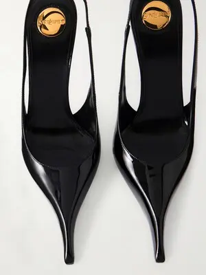 Saint Laurent Apolline Patent Leather Slingback Pumps