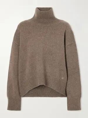 Loulou De Saison Jonah Cropped Cashmere Turtleneck Sweater