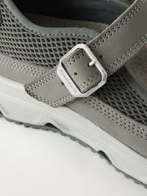 SALOMON Rx Marie-jeanne Mesh & Leather Sandals - Gray