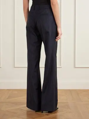 NILI LOTAN Bethany Wool-blend Striped Trousers