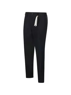 SANTANIELLO Pleated Tapered-leg Trousers