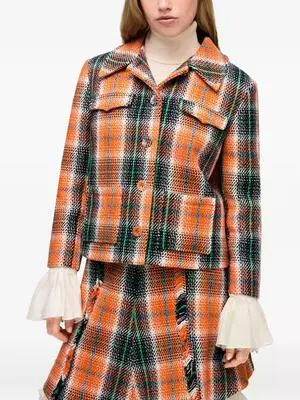 GANNI Blazer In Graphic Check
