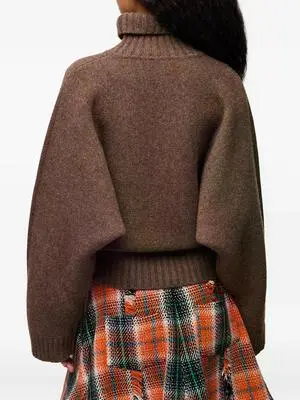 GANNI Turtleneck Sweater In Double Knit