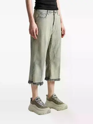 Rick Owens Bolan Cropped Frayed-hem Jeans