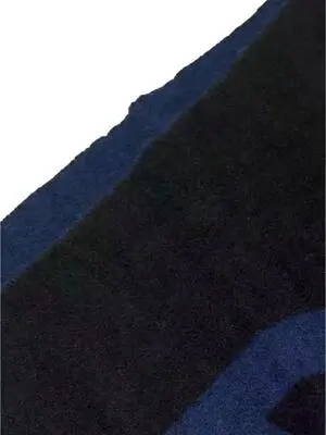 BOSS Logo-intarsia Fringed Scarf