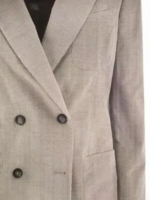 Tagliatore Double-breasted Ribbed-texture Suit Jacket