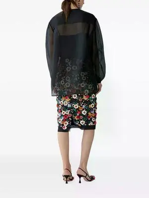 Carolina Herrera Sheer Oversized Blouse