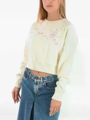 CONVERSE Embroidered Logo-print Sweatshirt - Neutrals