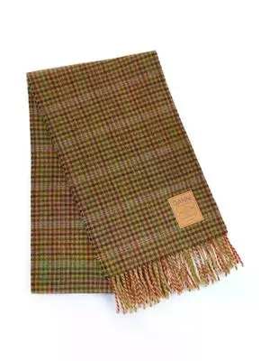 GANNI Check Wool Scarf