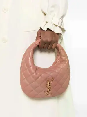 Saint Laurent Icarino Quilted Leather Tote Bag - Pink
