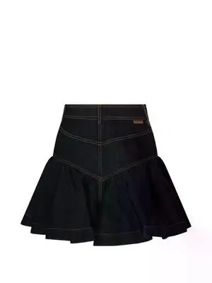 Zimmermann Ruffled Denim Mini Skirt