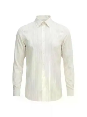 Armani Exchange Pinstripe-print Long-sleeve Shirt - White