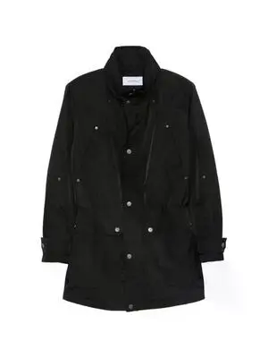 Off-White Racing Staff Logo-embroidered Coat - Black