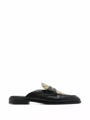 Burberry Check And Leather Opal Mules