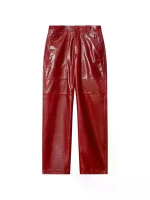 Isabel Marant Étoile Valka High-waisted Leather Trousers - Red