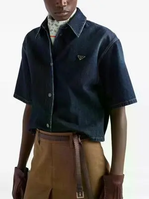 Prada Short-sleeved Denim Shirt