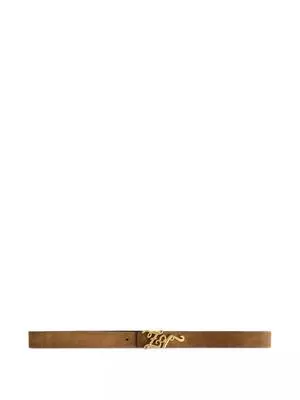 Zadig&Voltaire Reversible Leather Belt With Zv Buckle - Brown
