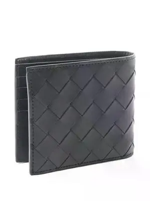 Bottega Veneta 2020s Intrecciato-weave Bi-fold Wallet - Black
