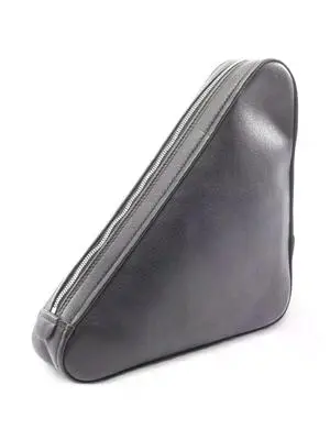 Balenciaga 2010s Triangle Clutch Bag - Black