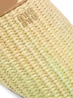 Miu Miu Woven Slingback Sandals