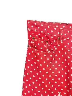 Gianfranco Ferre 1990s Polka-dot Floral-print Trousers