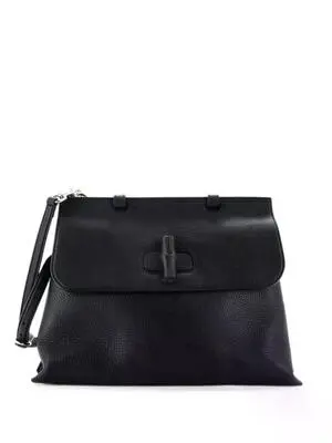 Gucci Bamboo Daily Top Handle Bag Leather Medium Satchel