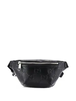 Gucci Gg Embossed Perforated Leather Belt Bag