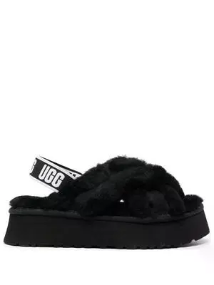 UGG Logo Print Platform Sandals