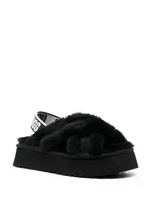 UGG Logo Print Platform Sandals