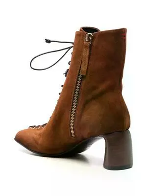 HALMANERA Suede Lace-up Ankle Boots