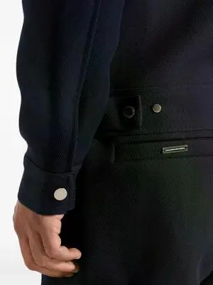Manière De Voir Maniere De Voir Twill Trucker Jacket With Velvet Collar