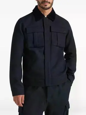 Manière De Voir Maniere De Voir Twill Trucker Jacket With Velvet Collar