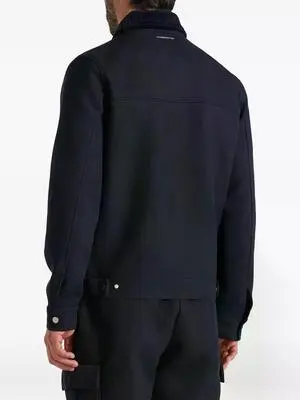 Manière De Voir Maniere De Voir Twill Trucker Jacket With Velvet Collar